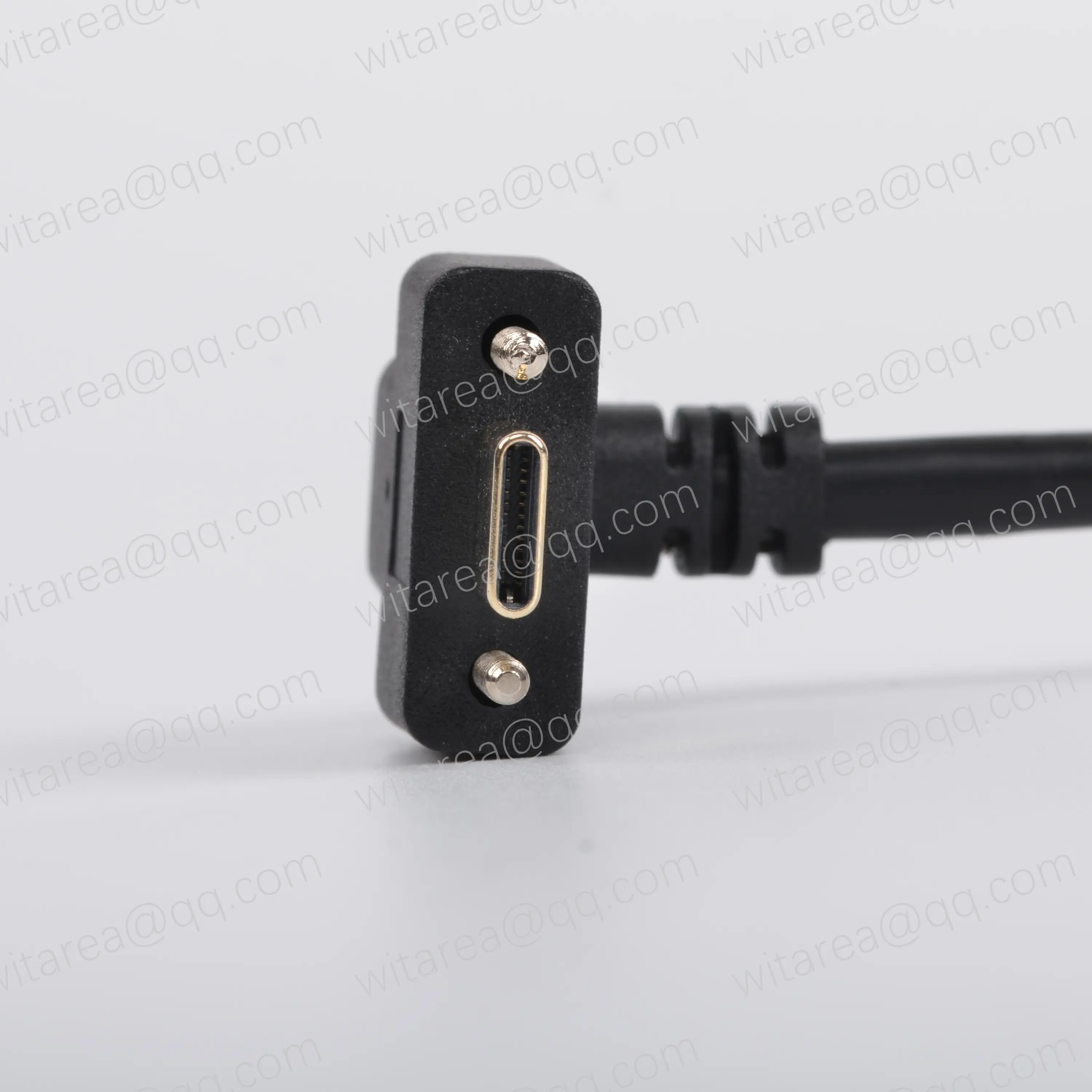 Up down angled L elbow dual screw locking Type c Cable