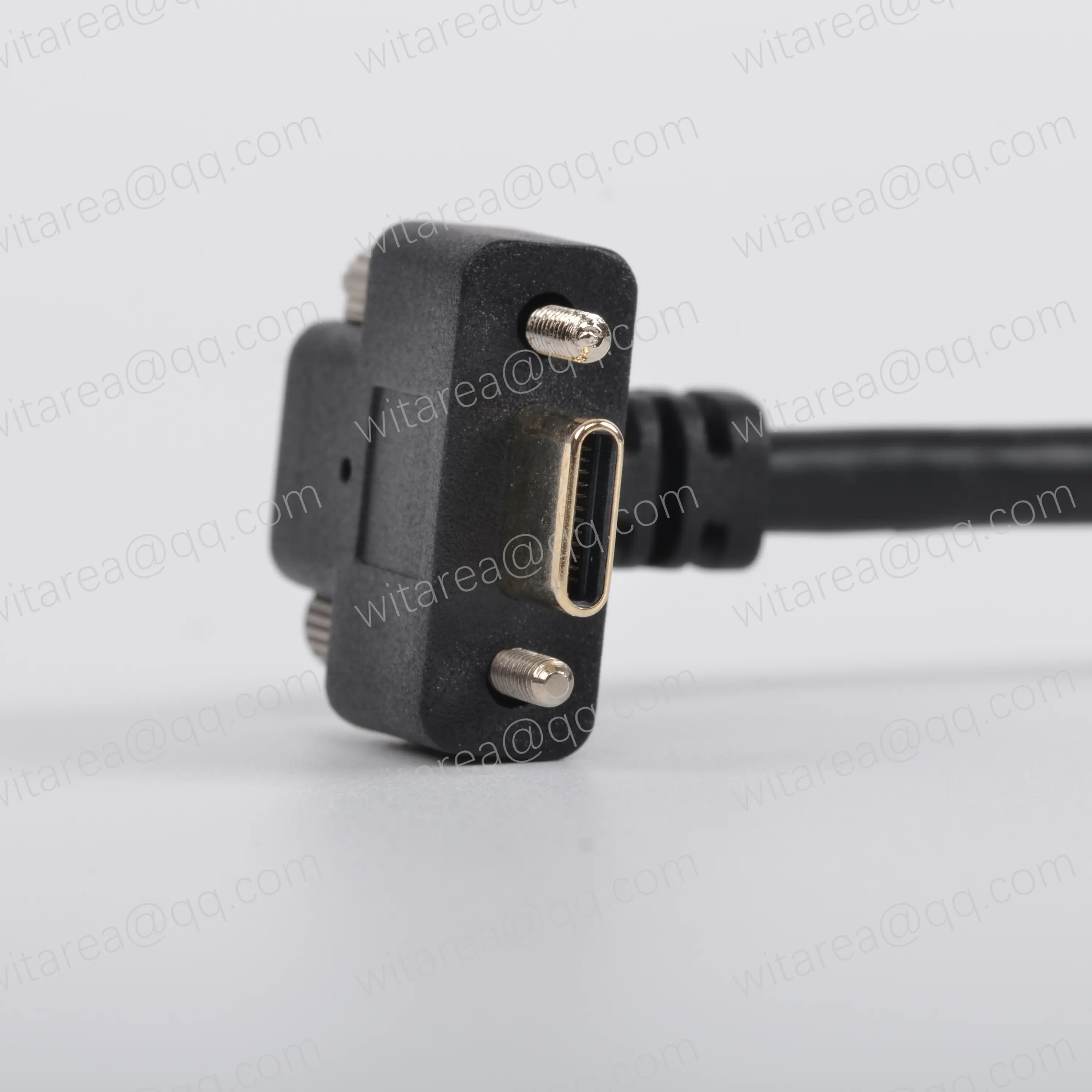 Up down angled L elbow dual screw locking Type c Cable