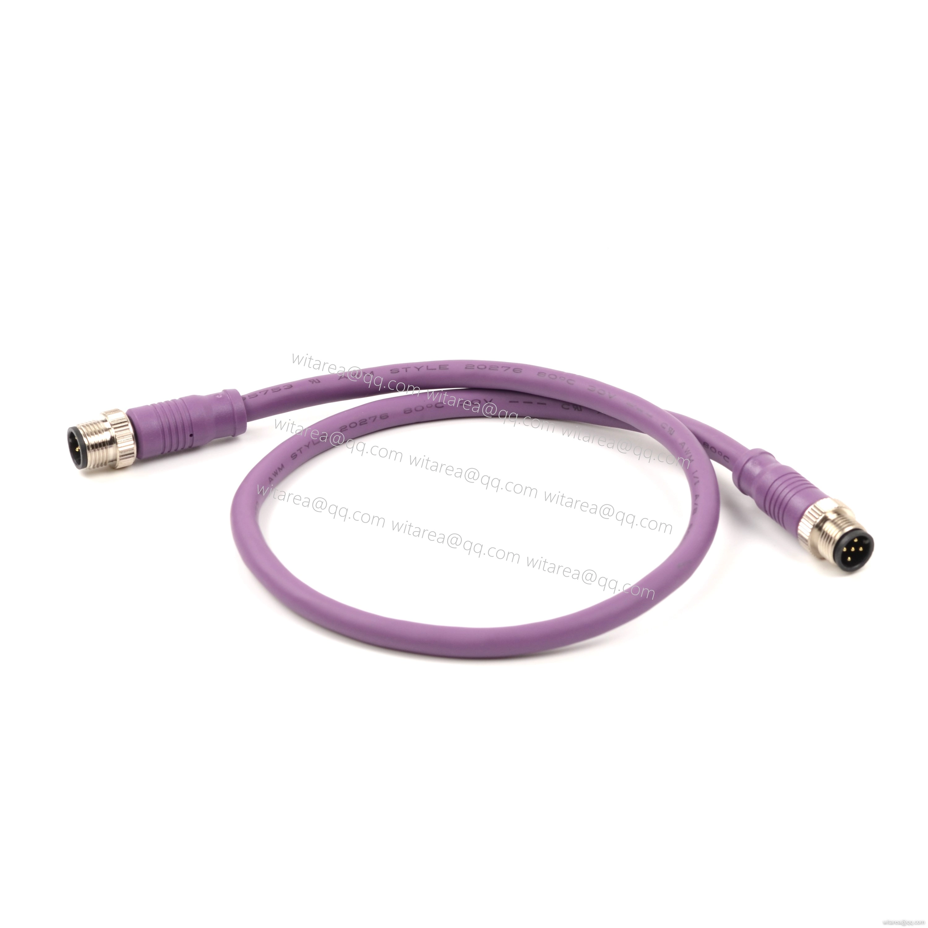 M8/M12 IP67 straight connectors male to male Cable