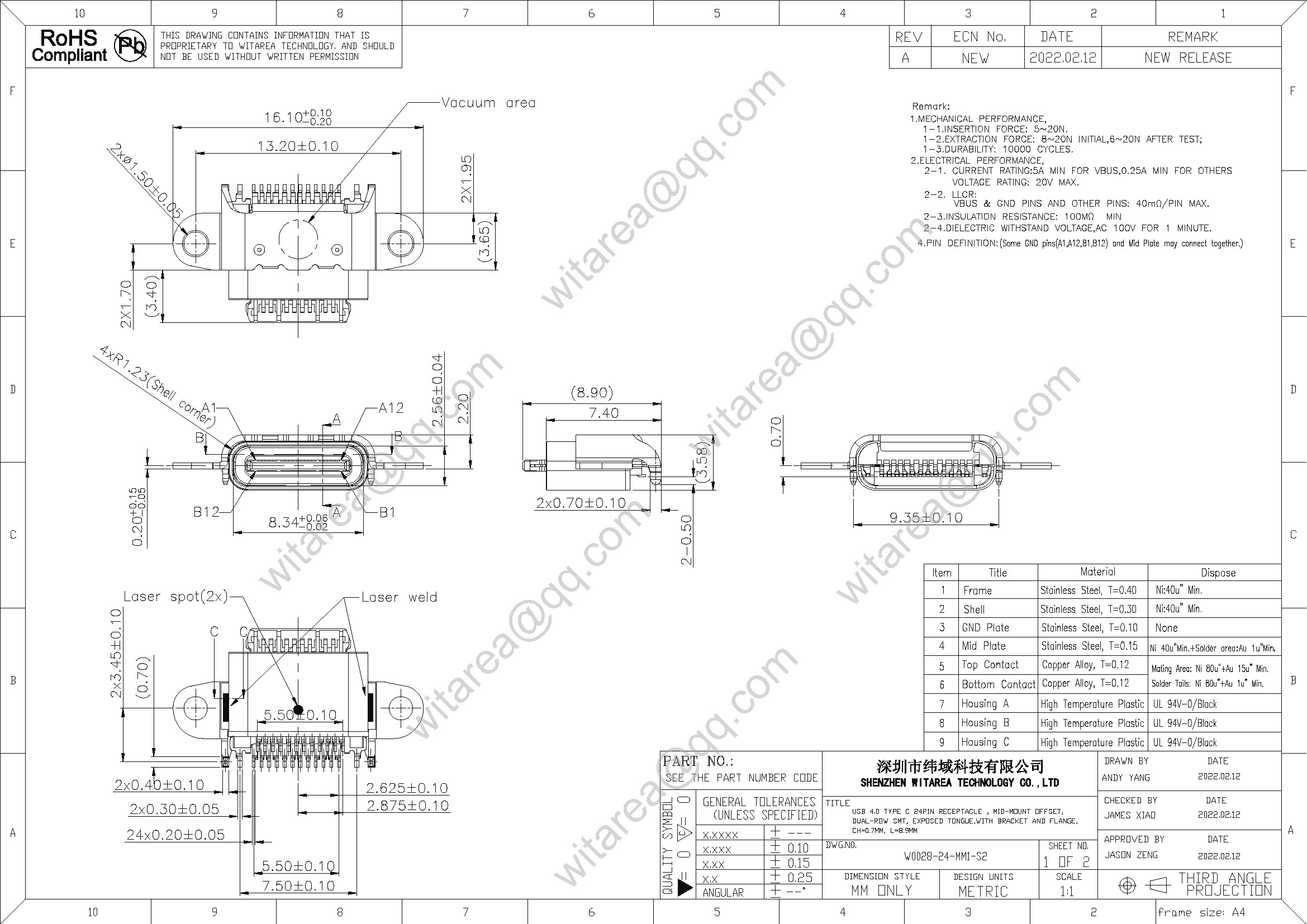 Professional 26pin usb4.0 connector with bracket and flange . usb 4 ...