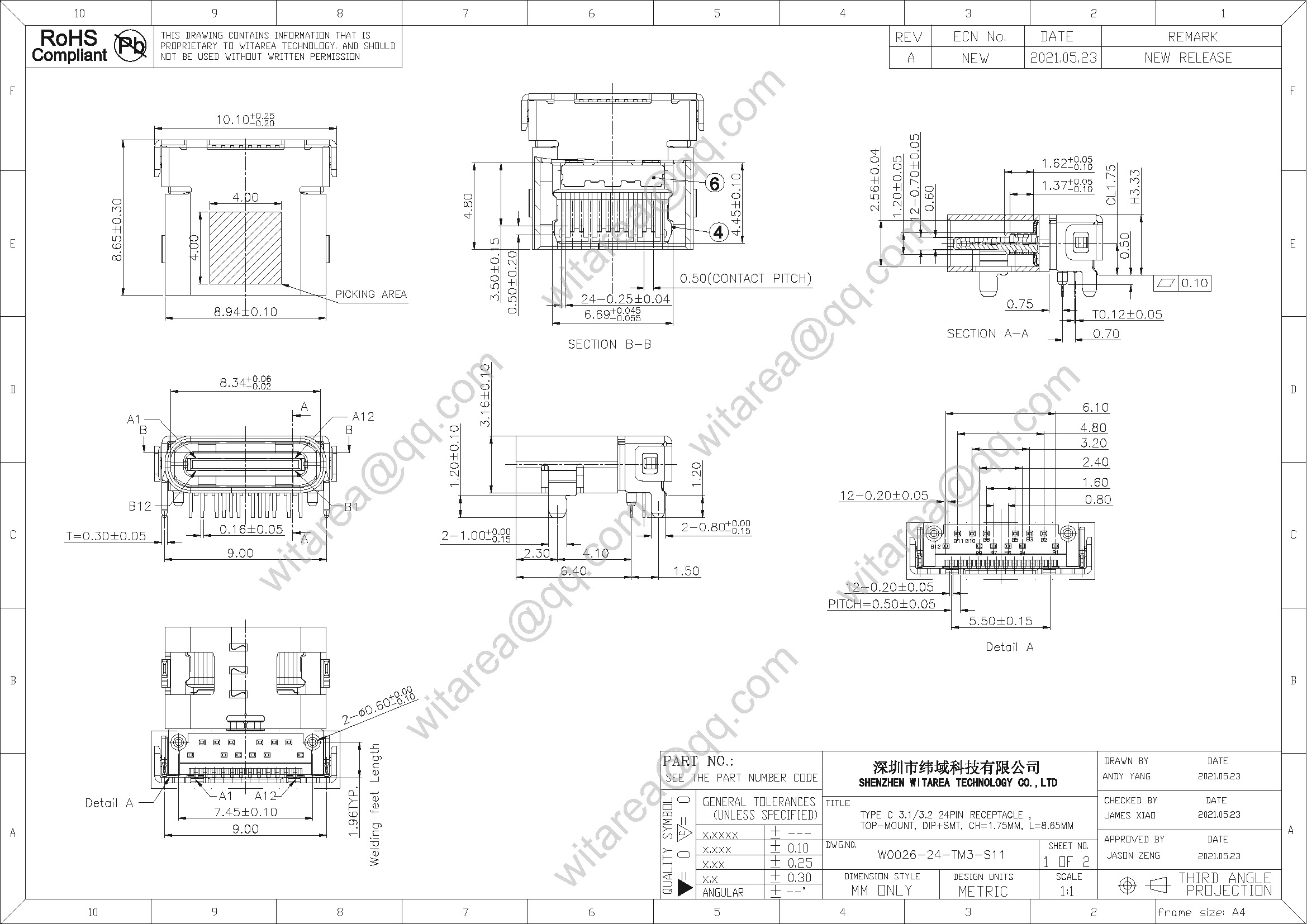 Heavy duty power usb type c SMT+DIP connectors .Usb3.0 type c female receptacle . Super-power ...