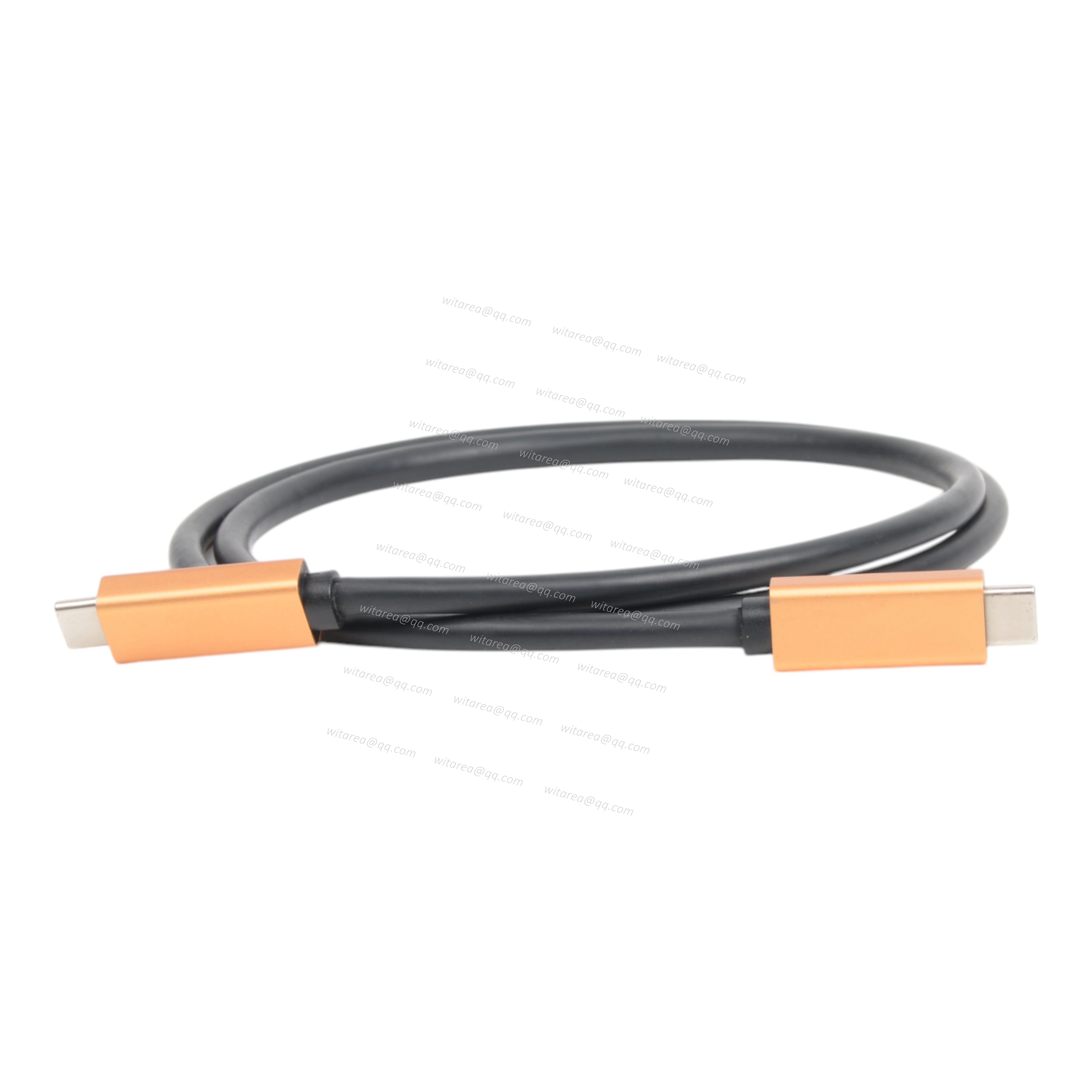 Professional orange USB 4.0 Type C to C male cable , High speed USB C ...
