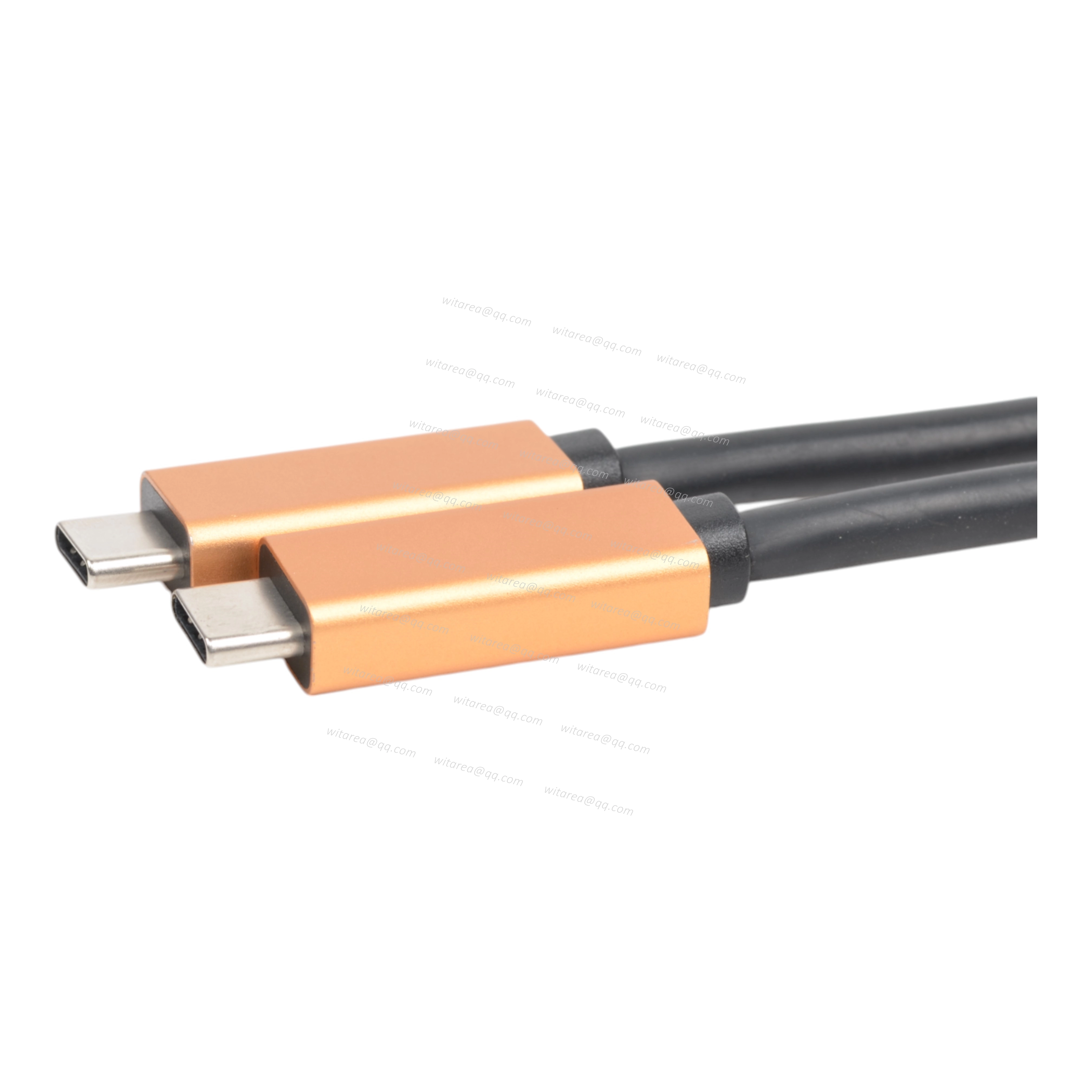 Professional orange USB 4.0 Type C to C male cable , High speed USB C ...