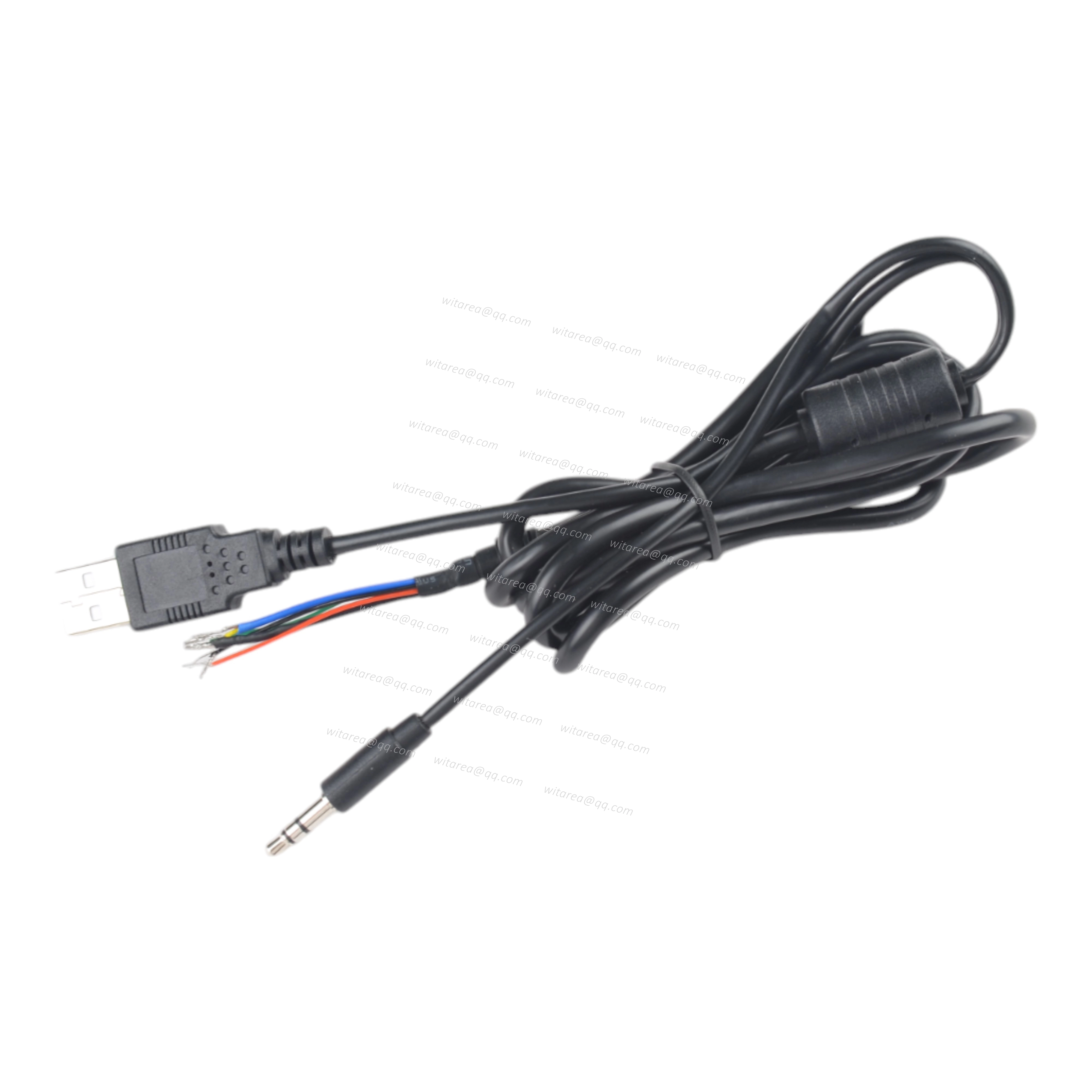 Professional USB AM Audio jack pigtail cable with ferrite bead, Custom ...