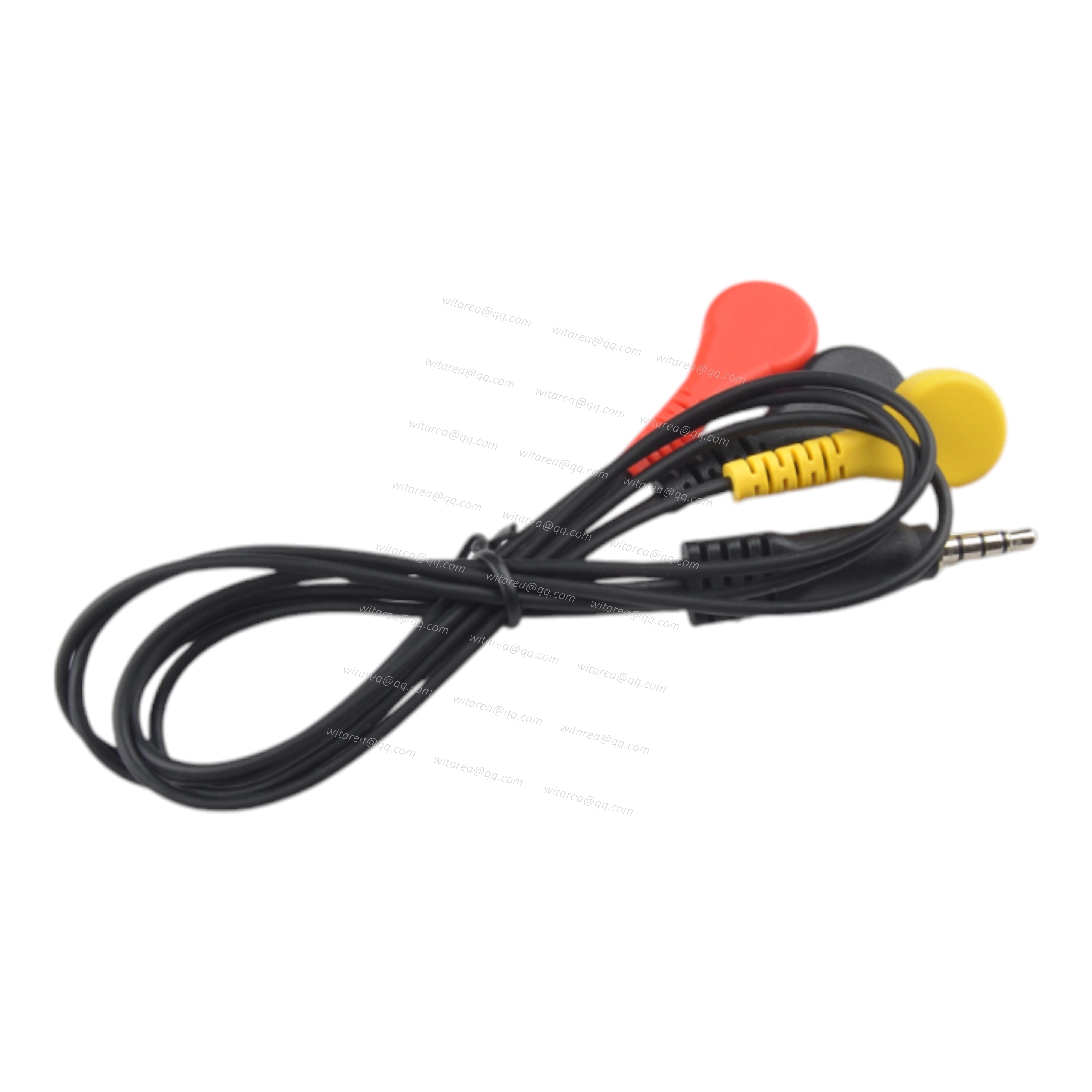 Professional 3.5mm Audio Jack to 3 leads electrode snap cable, 3-lead ...