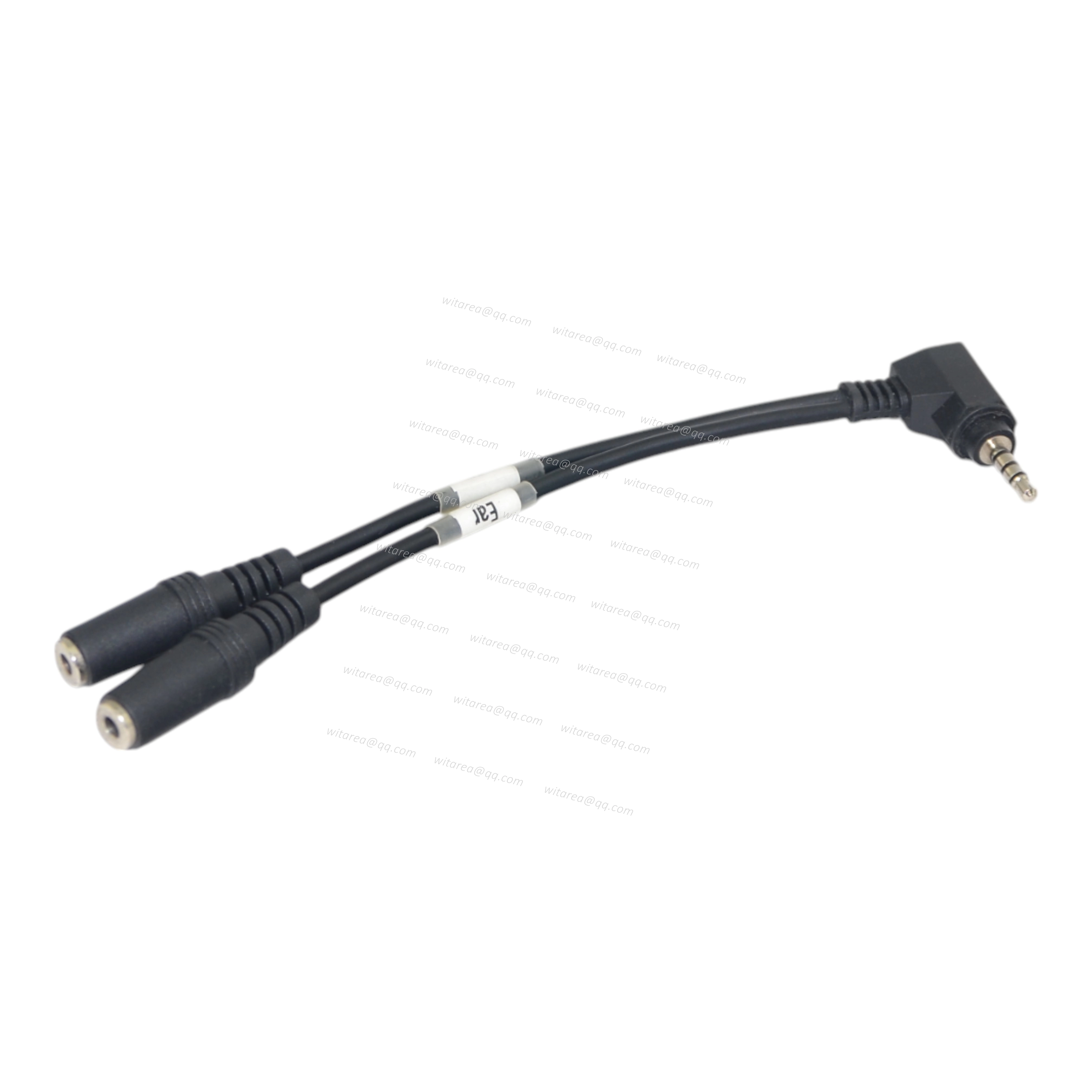 Professional Right angled audio jack extension to splitter cable, 90 ...
