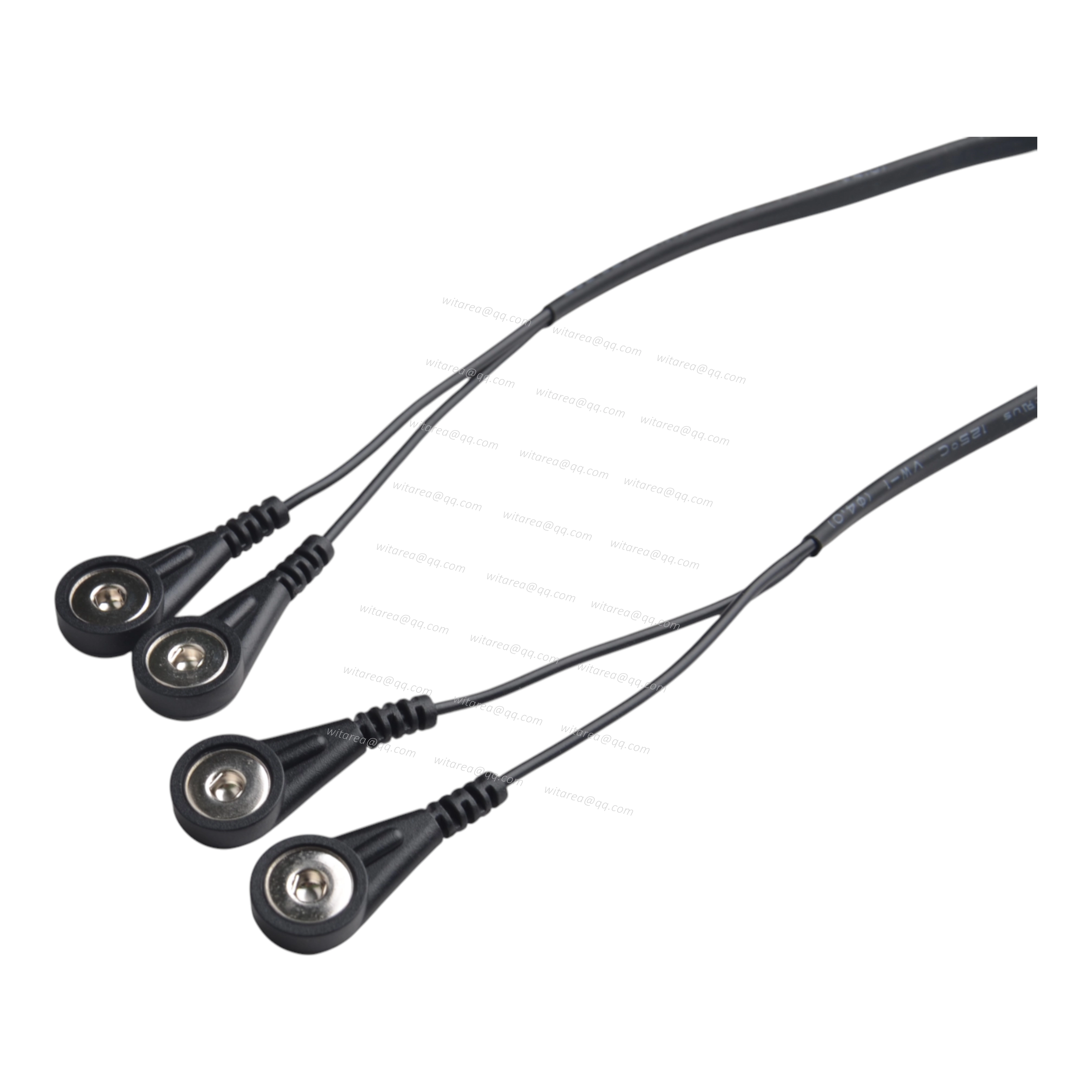 Professional 2 leads electrode snap medical cable, Custom EMG ECG snap ...