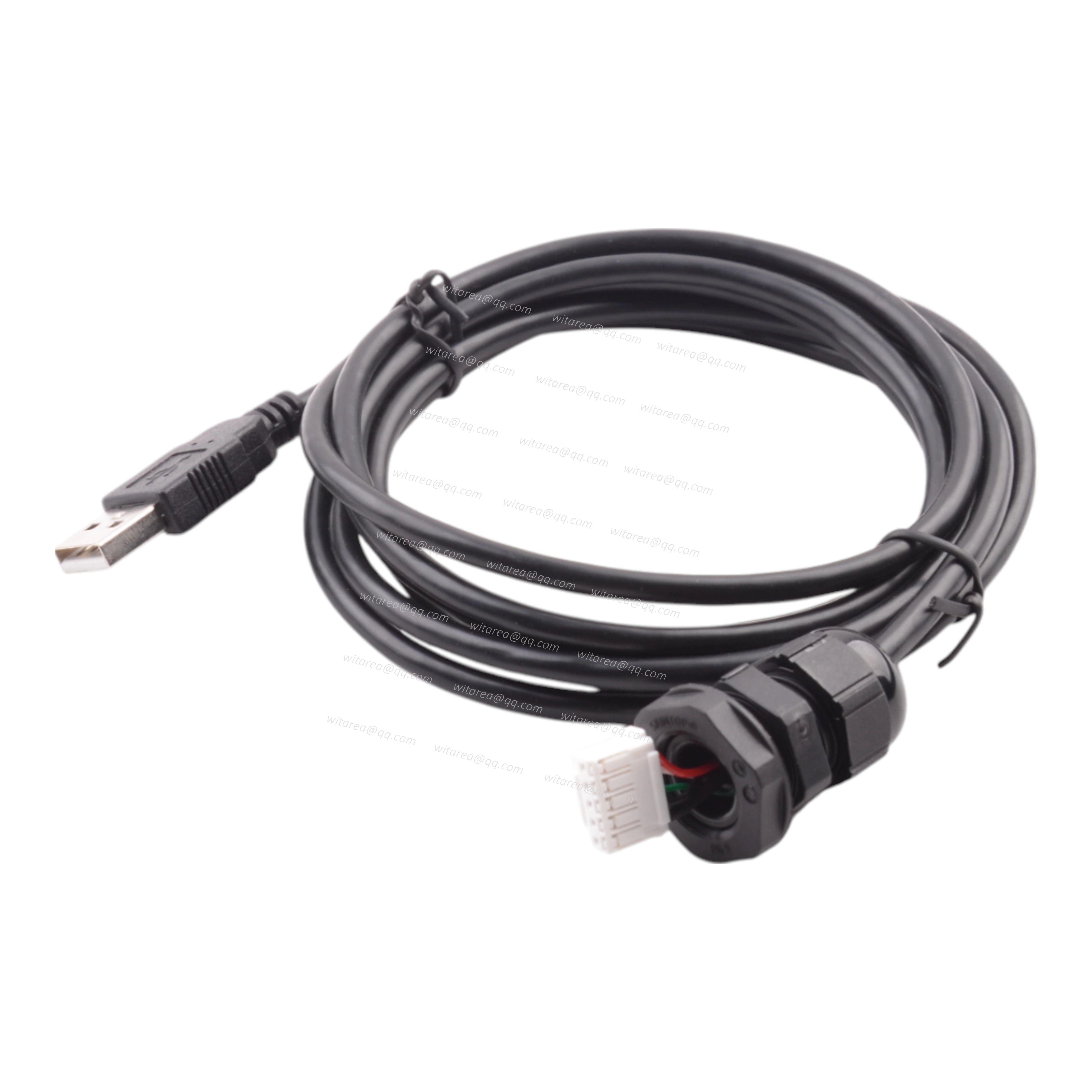 Professtional USB AM TO Molex connector with PG9 waterproof gland,USB ...