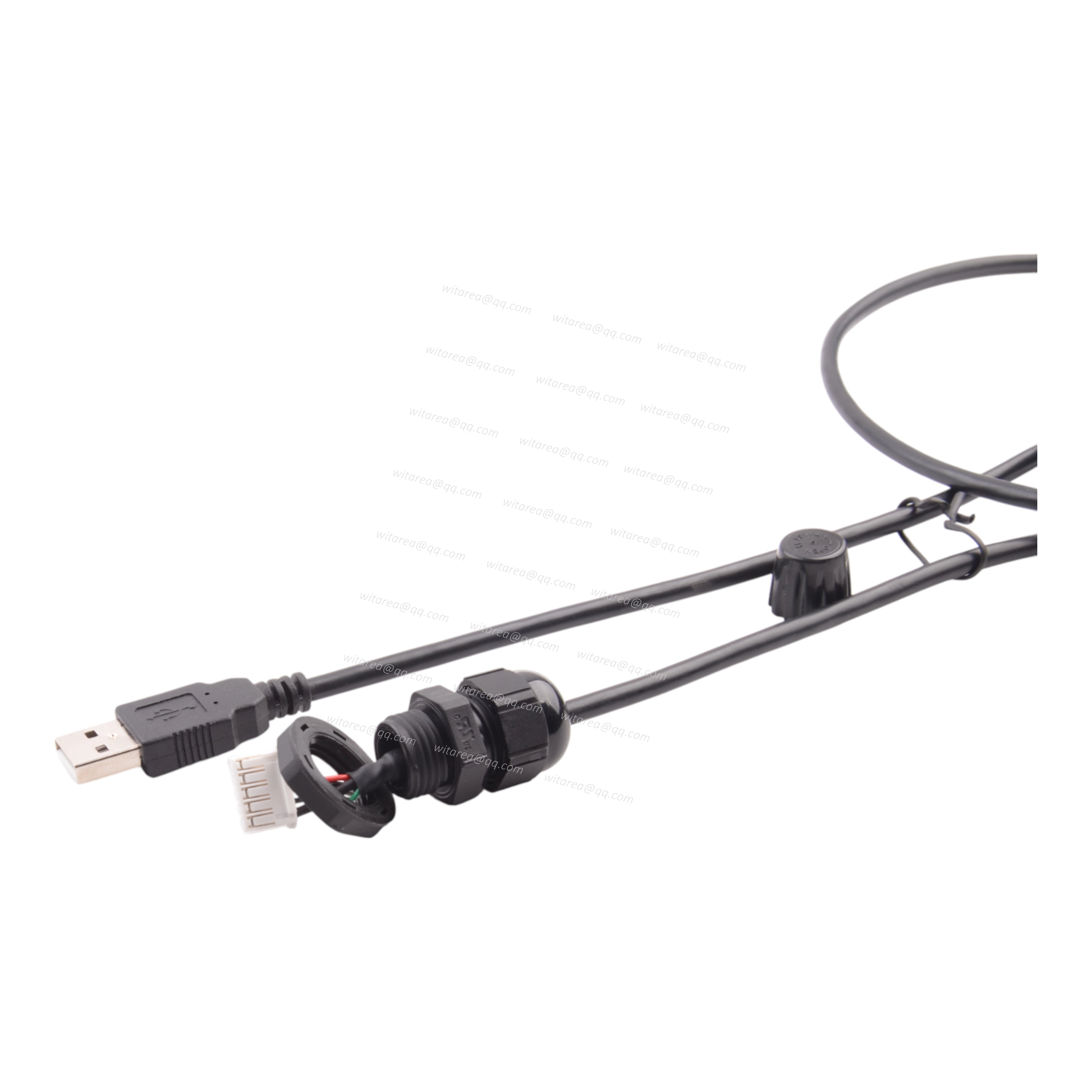 Professtional USB AM TO Molex connector with PG9 waterproof gland,USB ...