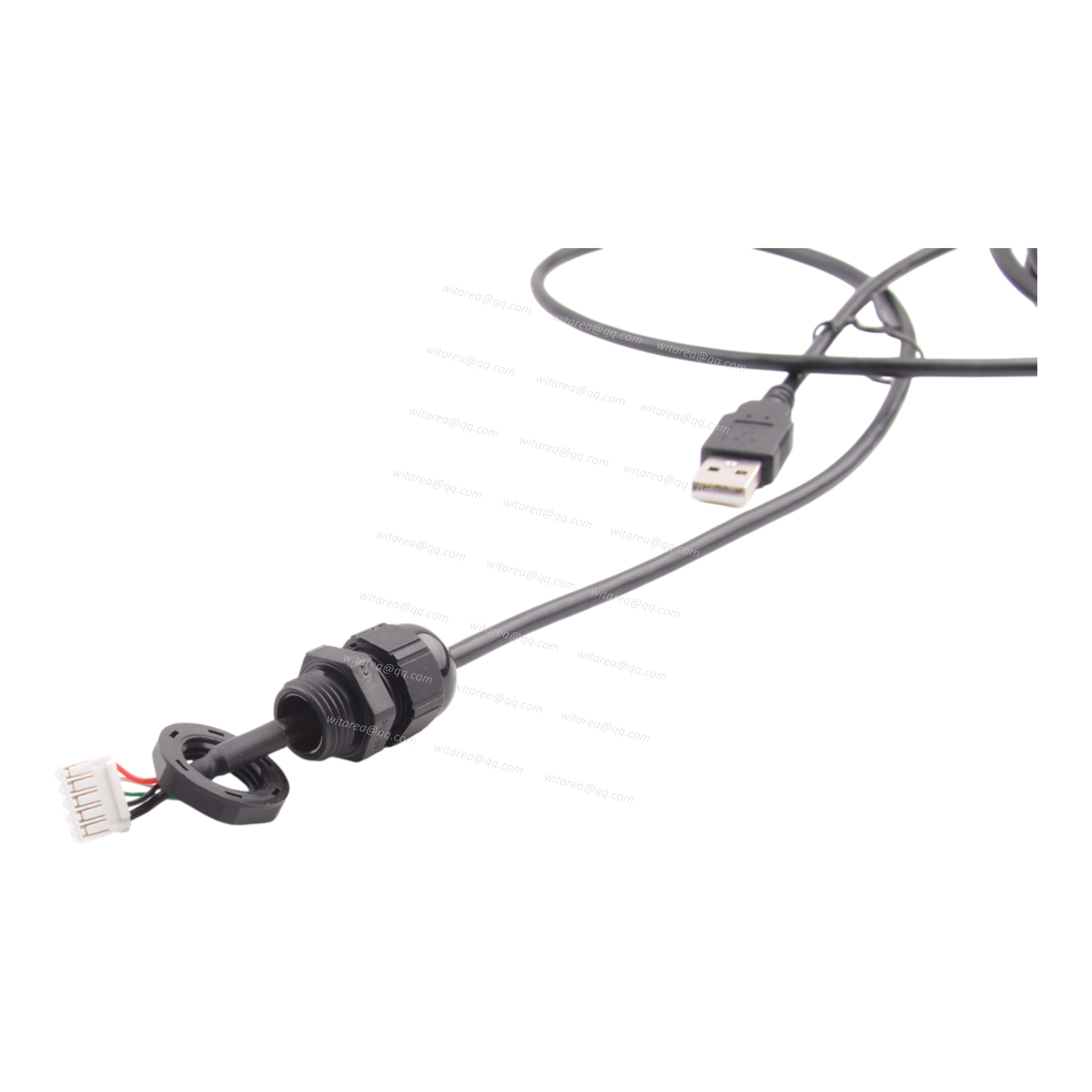 Professtional USB AM TO Molex connector with PG9 waterproof gland,USB ...