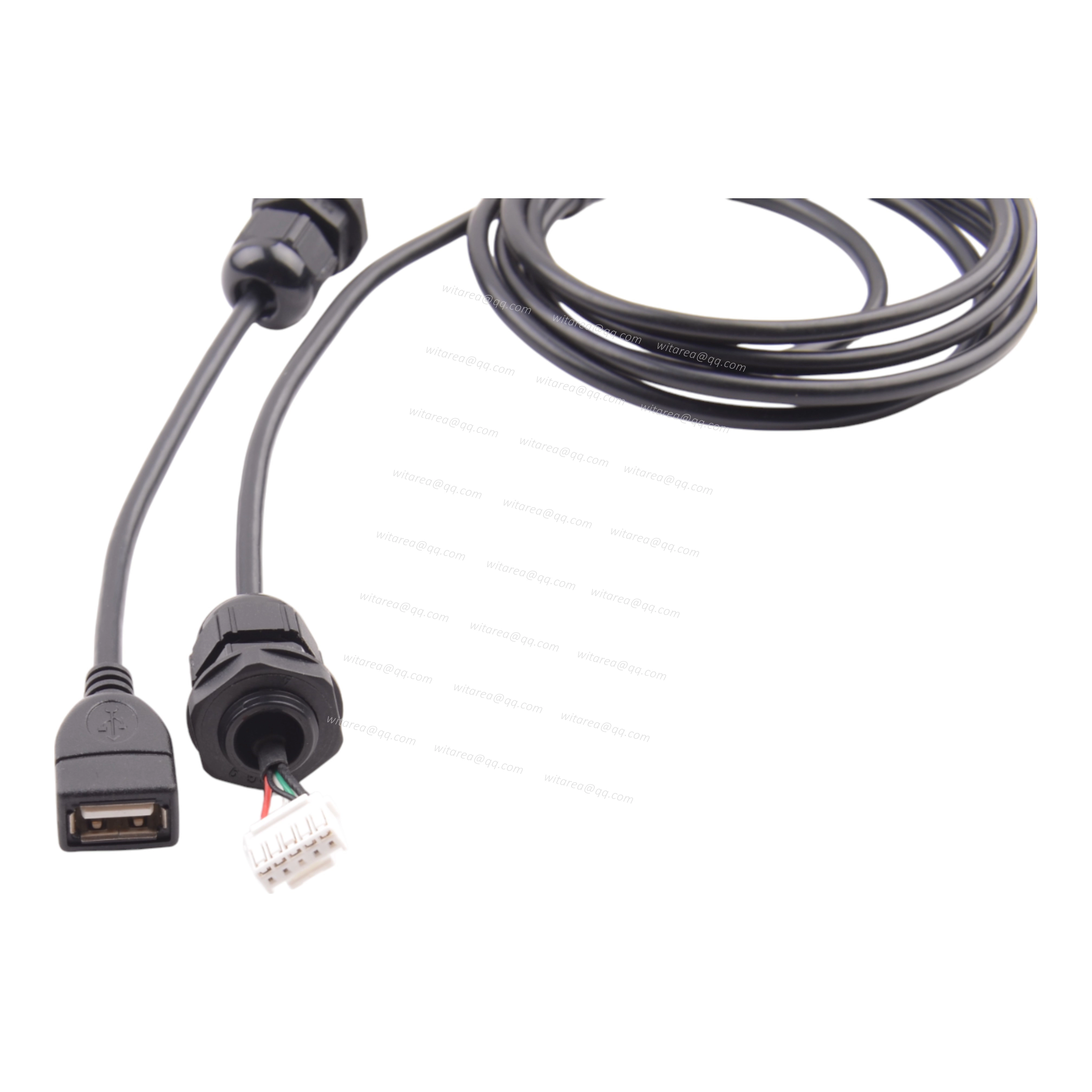 Professtional USB AF TO Molex connector with PG9 waterproof gland,USB ...