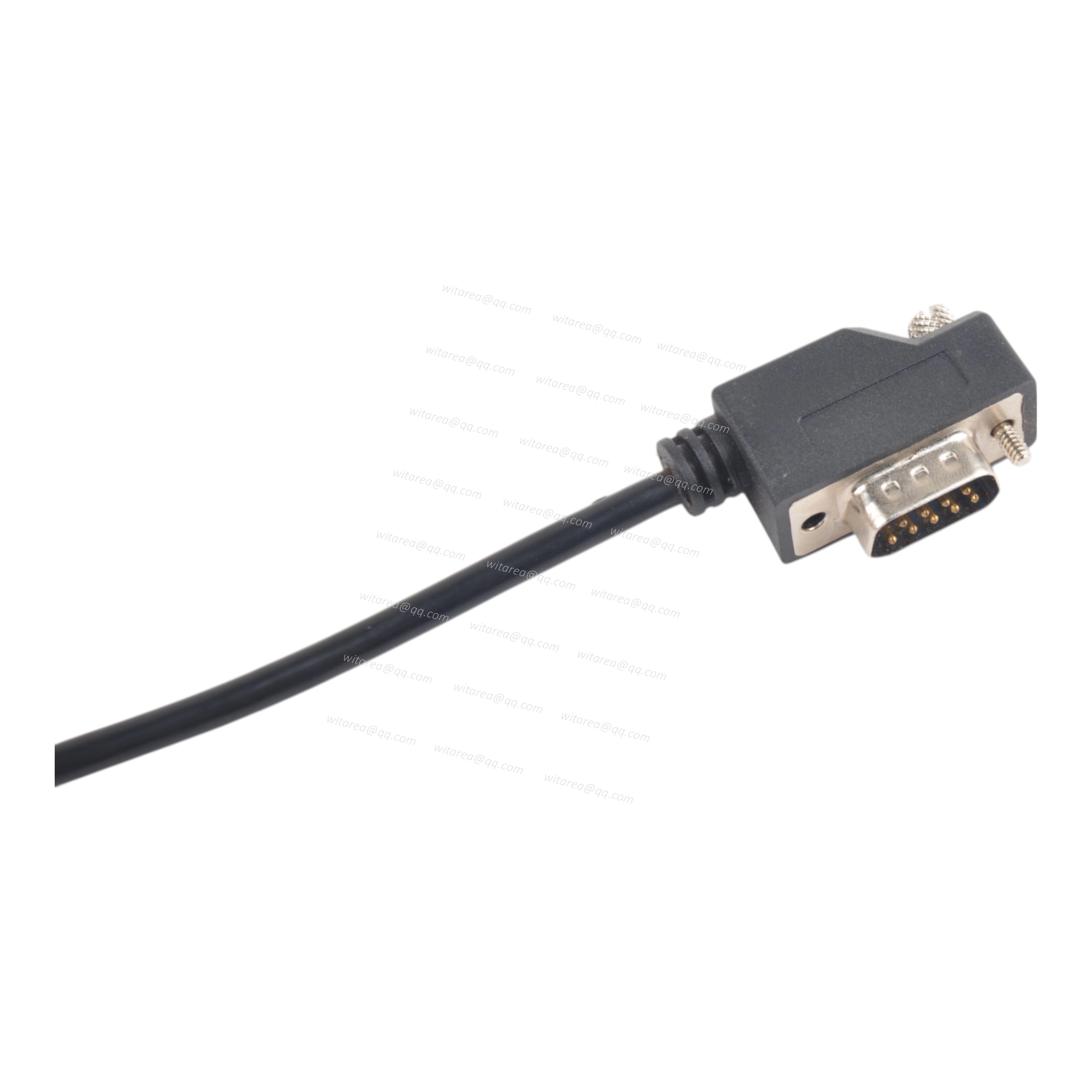 Professional right angled DB9 male to straight db 9pin female cable ...