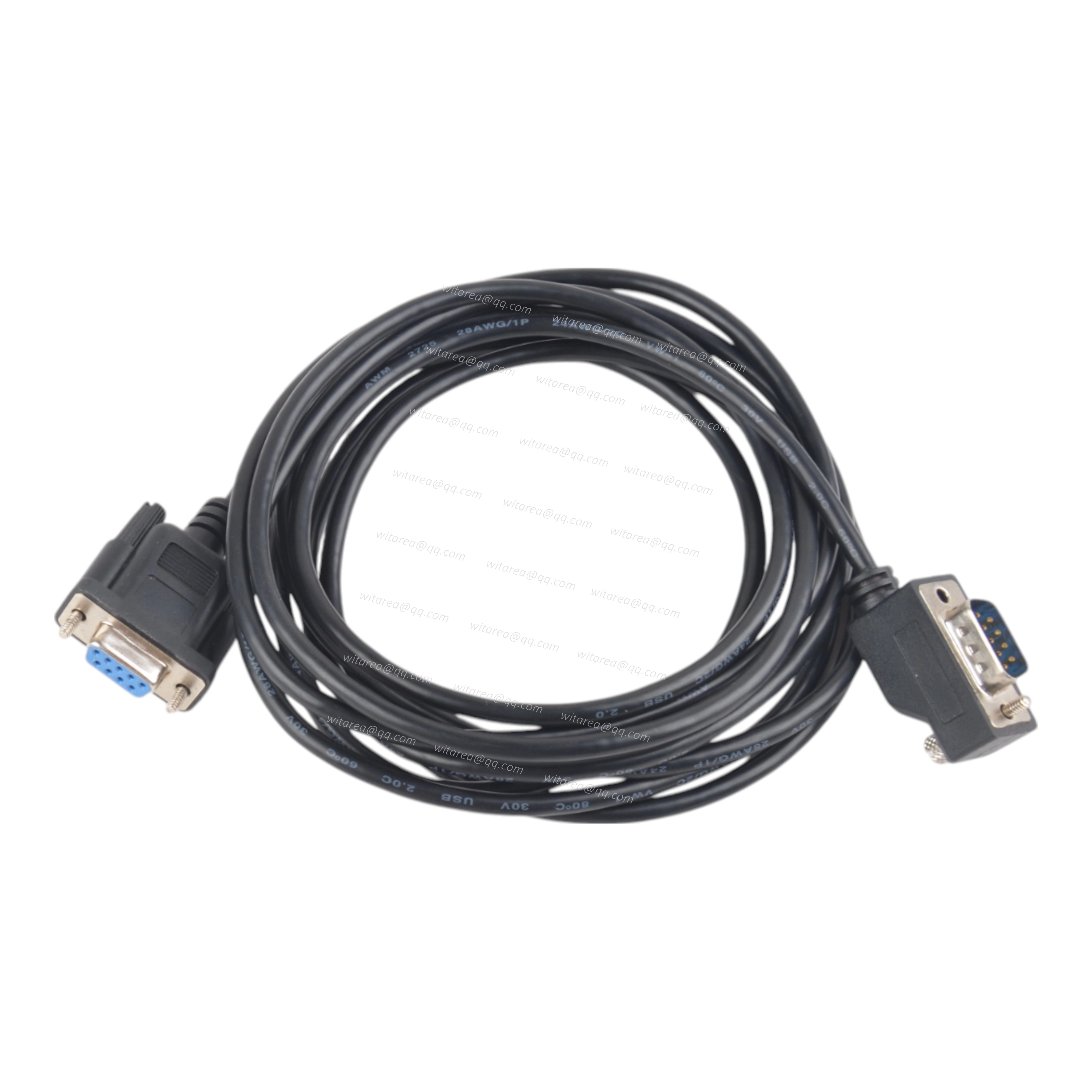 Professional right angled DB9 male to straight db 9pin female cable ...