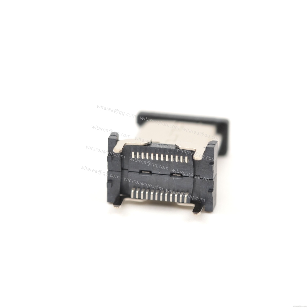 USB Type c female Receptacle, Heavy duty power 24pin type c dual-row ...